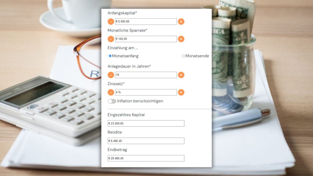 ETF-Sparplan-Rechner: Berechne dein zukünftiges Vermögen 🍀